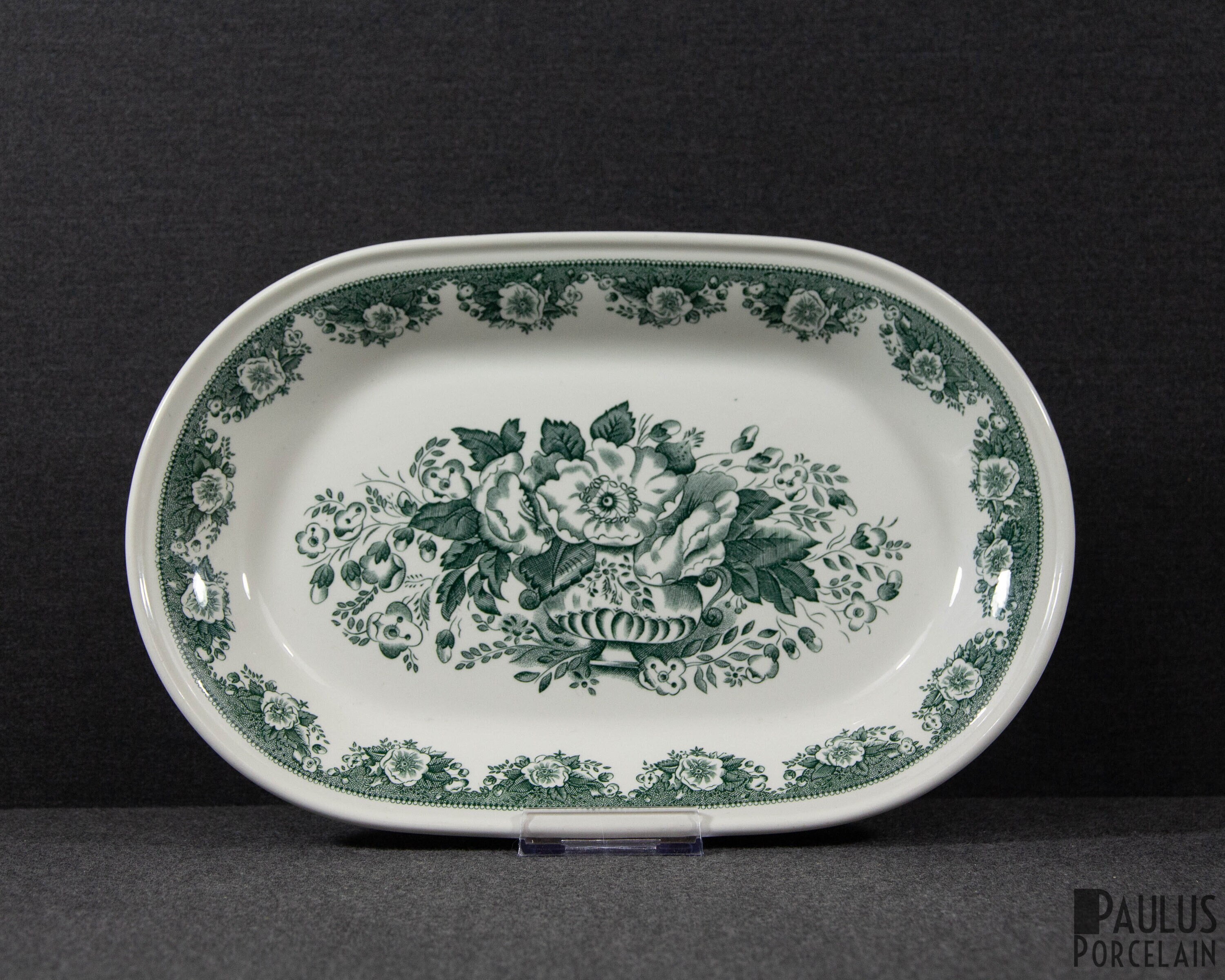 A Beautiful Villeroy & Boch Balmoral green Large Oval - Etsy