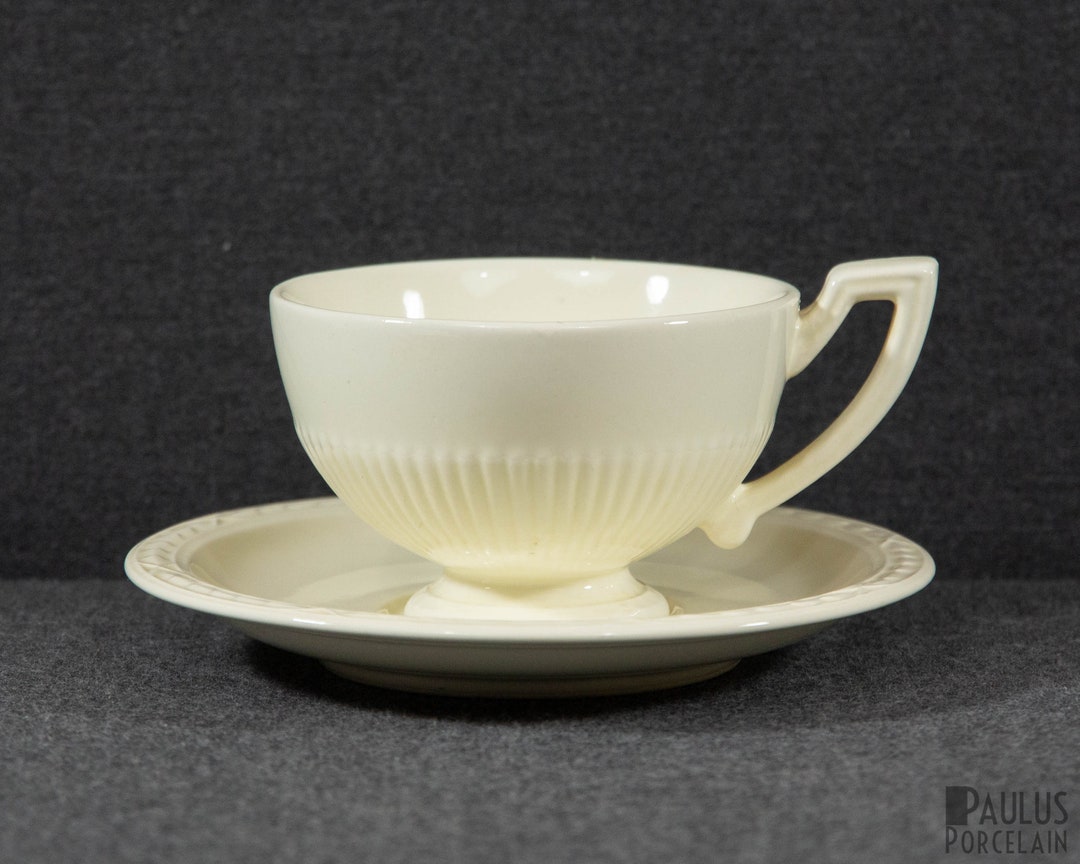 A Recamier Royal Creamware Teacup and Saucer or Coffee Cup and Saucer ...