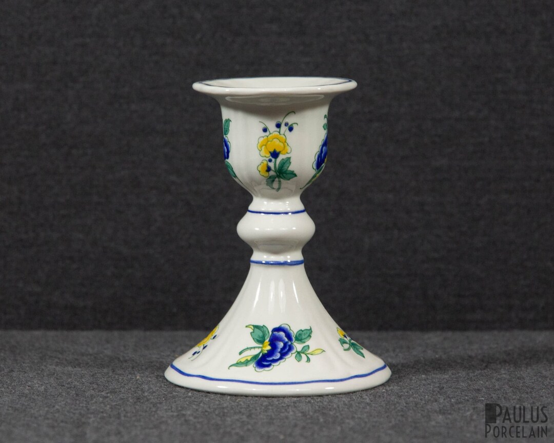 A Charming Villeroy & Boch Phoenix Blau Candlestick Holder - Etsy