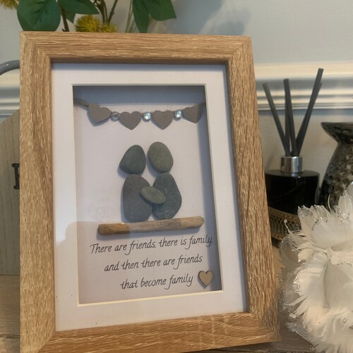 Personalised True Friends Pebble Art Frame. Friendship - Etsy UK