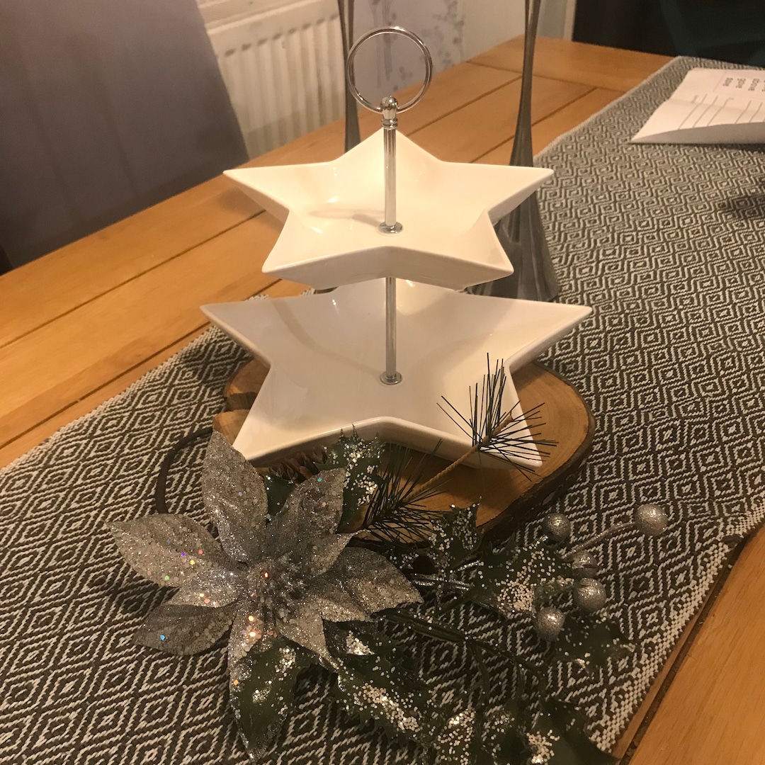 2 Tier Christmas Cake Stand - Etsy