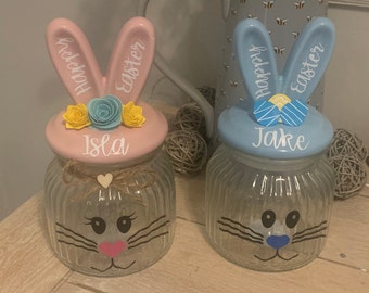 Glass Bunny Jar | Etsy UK