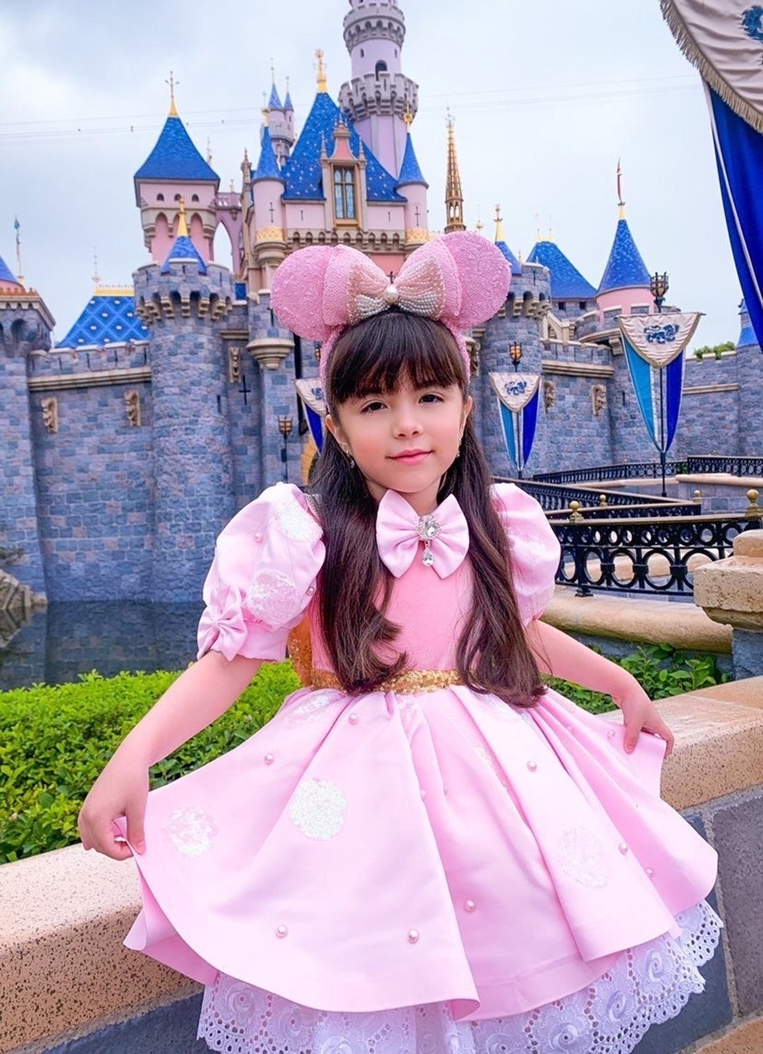 Girls Pink Princess Dress, Themed Minnie Dresses, Party Dress, Themed ...