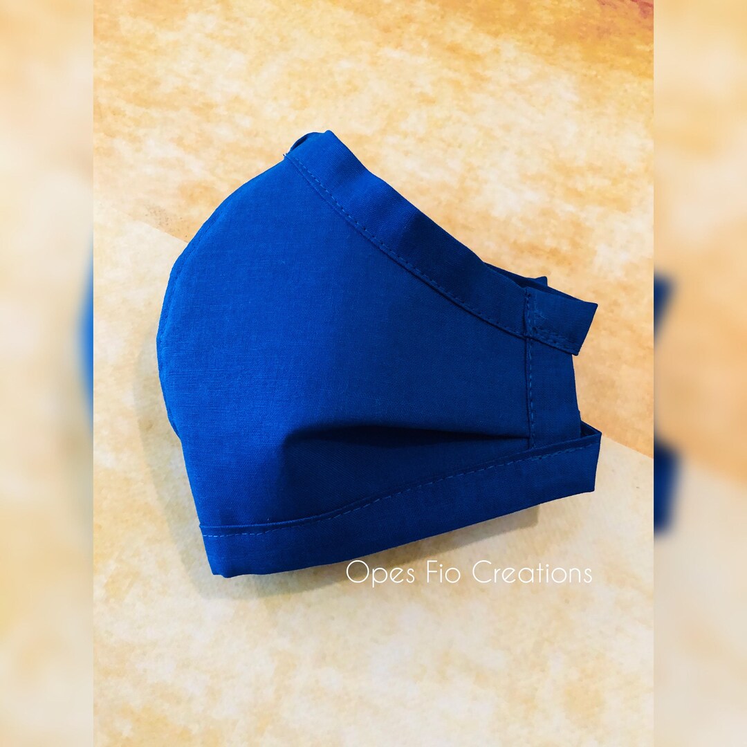 Fitted Face Mask W/filter Pocket (solid Color) - Etsy