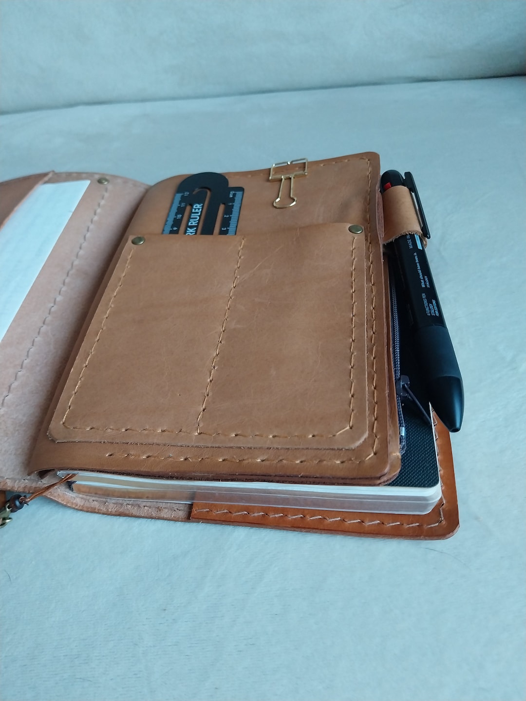 Camel Pen/wallet Leather Insert to Carry Inside Your Traveler's ...