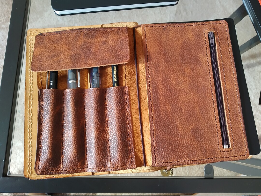 Pen/pencil Leather Insert for Traveler's Notebook - Etsy