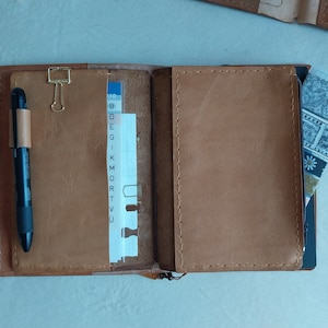 Camel Pen/wallet Leather Insert to Carry Inside Your Traveler's ...