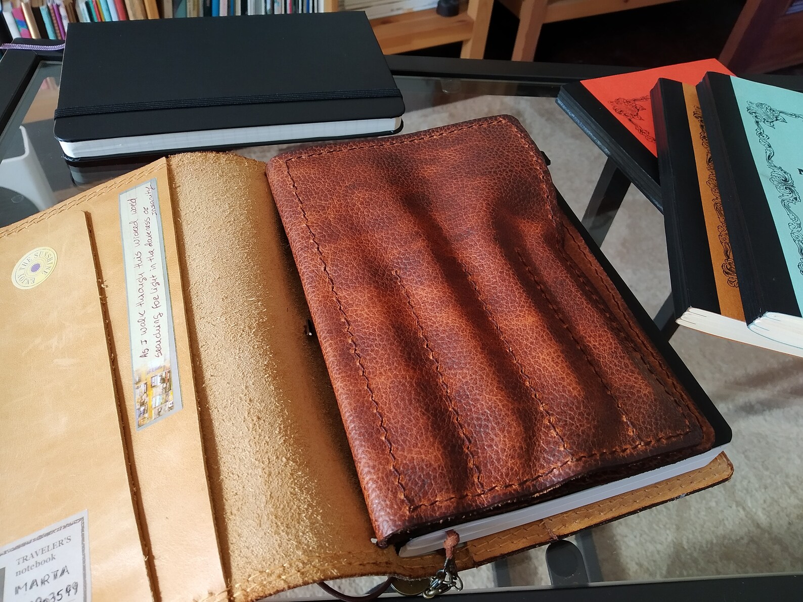 Pen/pencil Leather Insert for Traveler's Notebook - Etsy