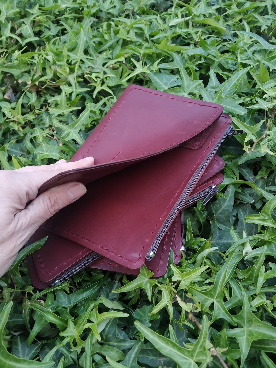 Burgundy Leather Wallet/pen Insert for Traveler's Notebook: A5, Cahier ...