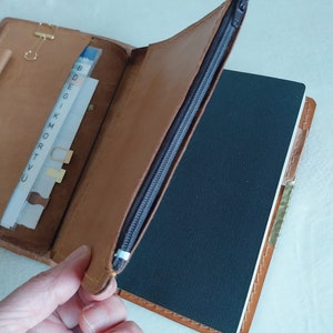 Camel Pen/wallet Leather Insert to Carry Inside Your Traveler's ...