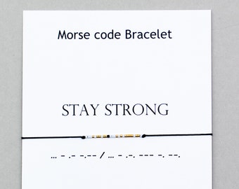 Strong Morse Code Bracelet - Etsy