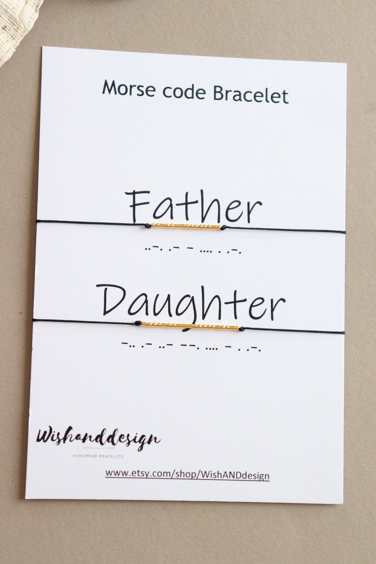 Father Daughter Morse Code Bracelet Set of 2 Family Gift - Etsy
