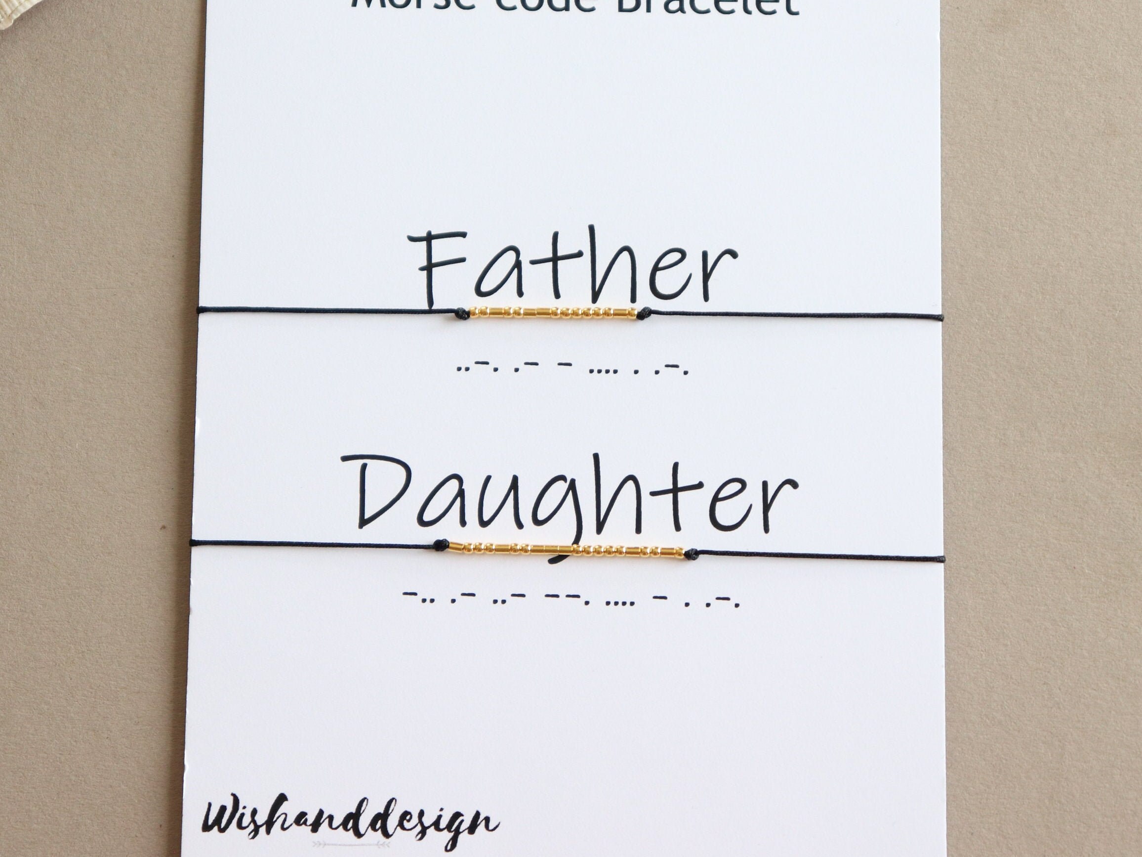 Father Daughter Morse Code Bracelet Set of 2 Family Gift | Etsy