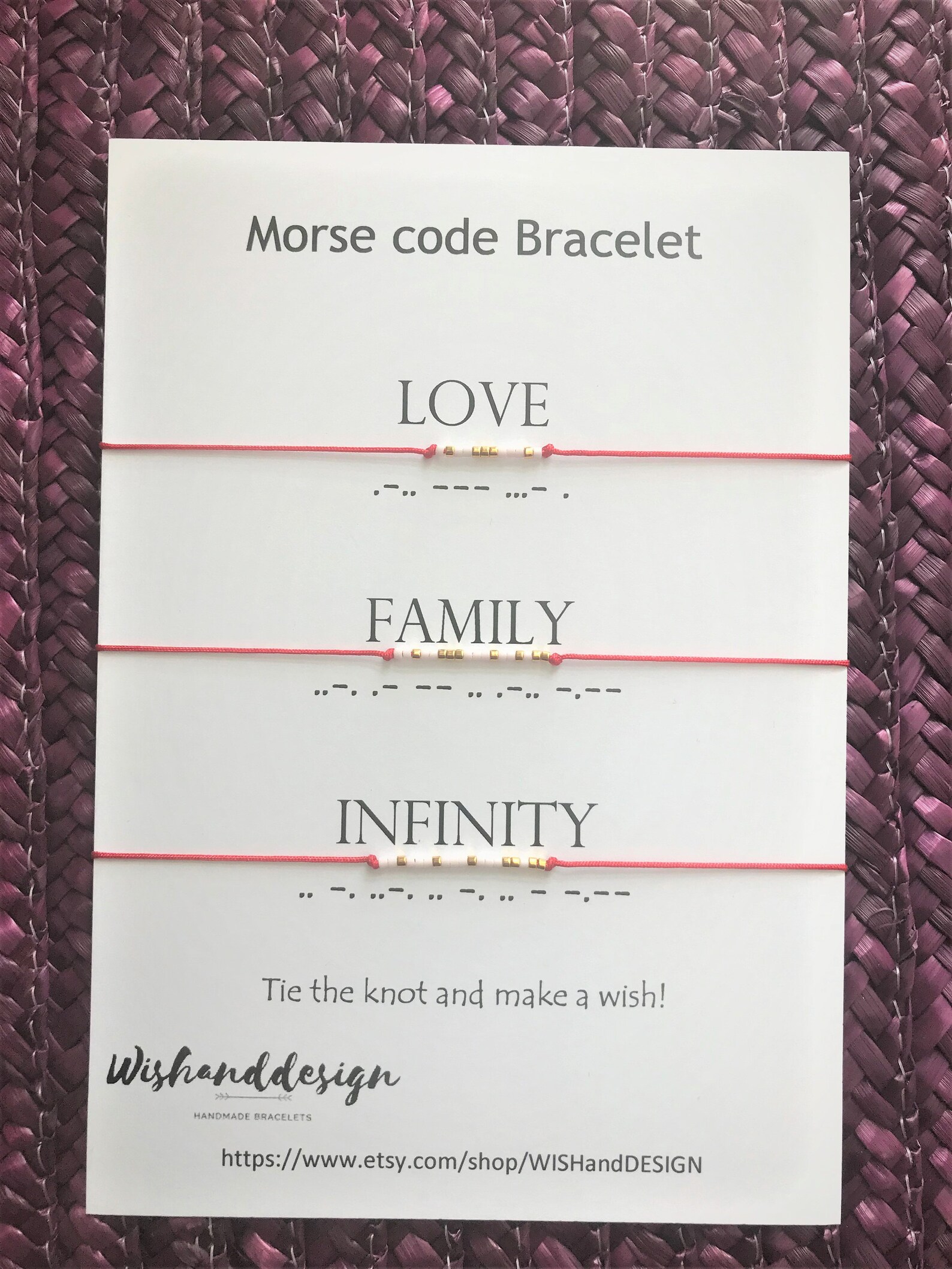 Morse Code Bracelet Set – Love, Family, Infinity, Hidden Message ...