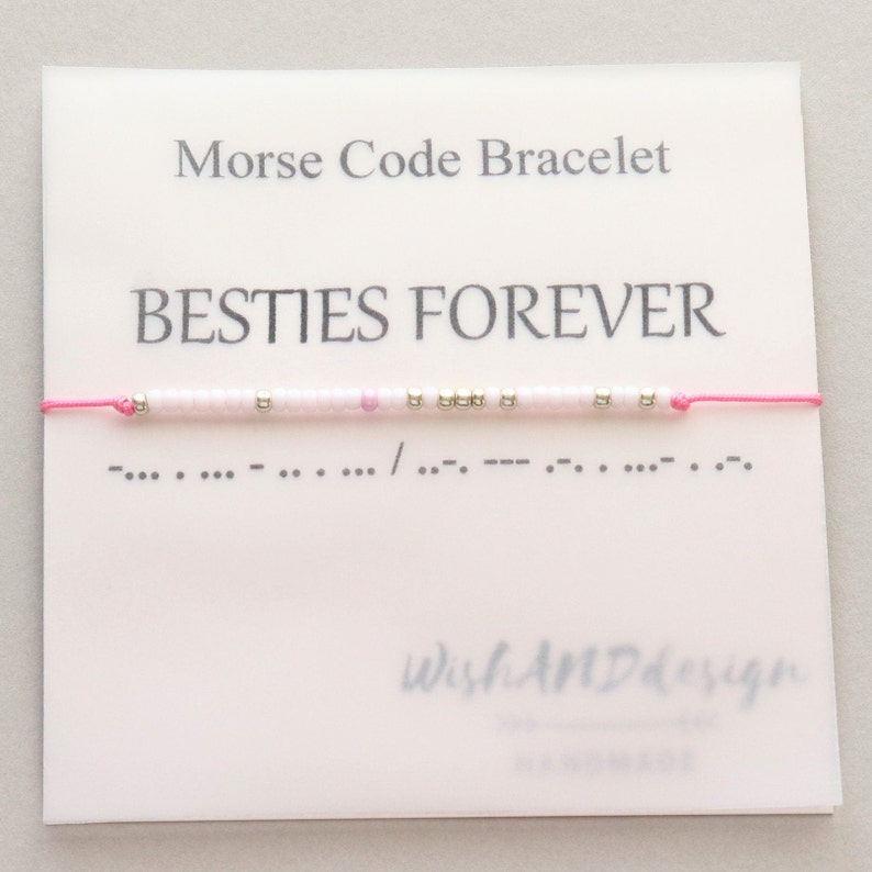 Besties Forever Morse Code Bracelet Best Friend Bracelet Etsy