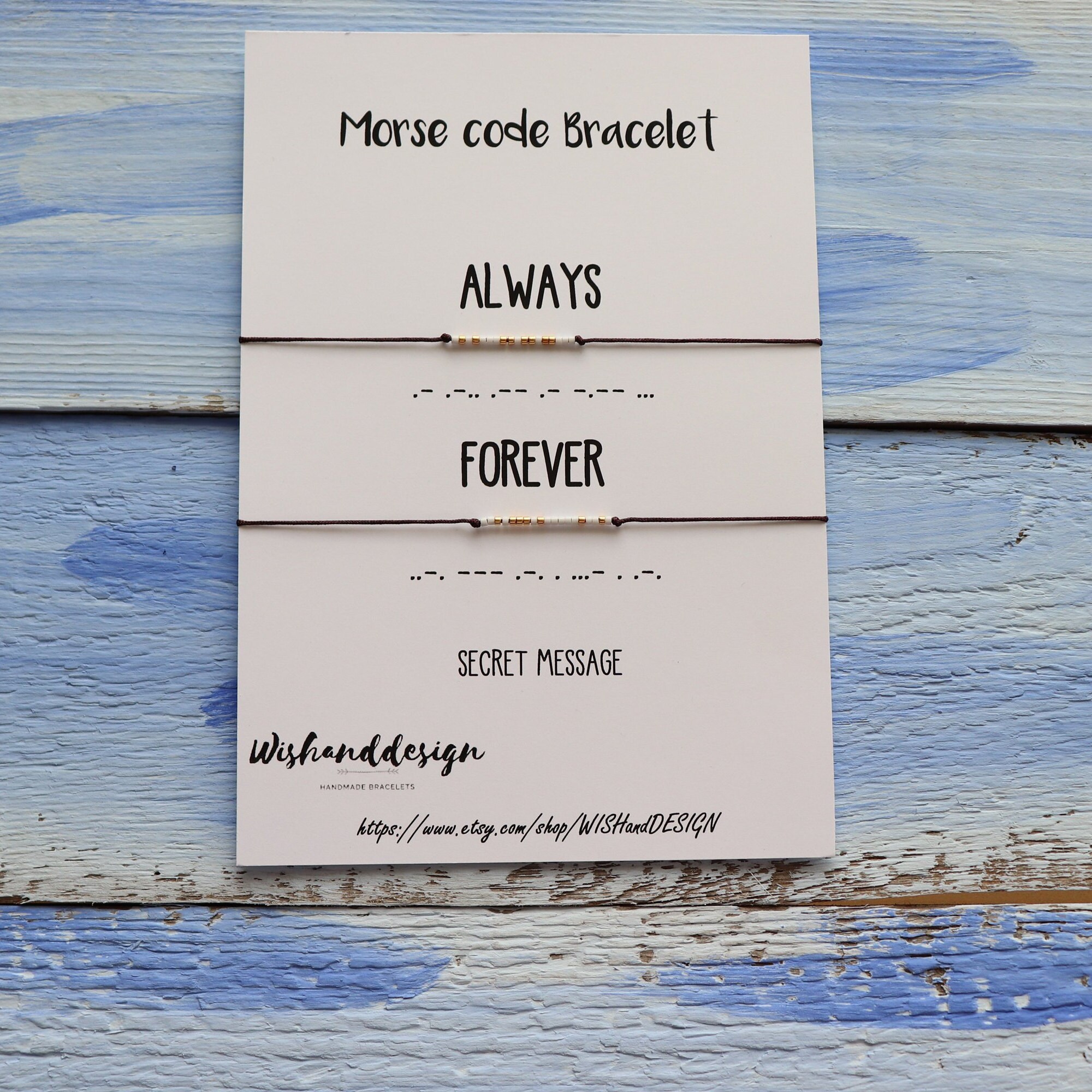 Always Forever Morse Code Bracelet, Couple Bracelet, Gift for Boyfriend ...