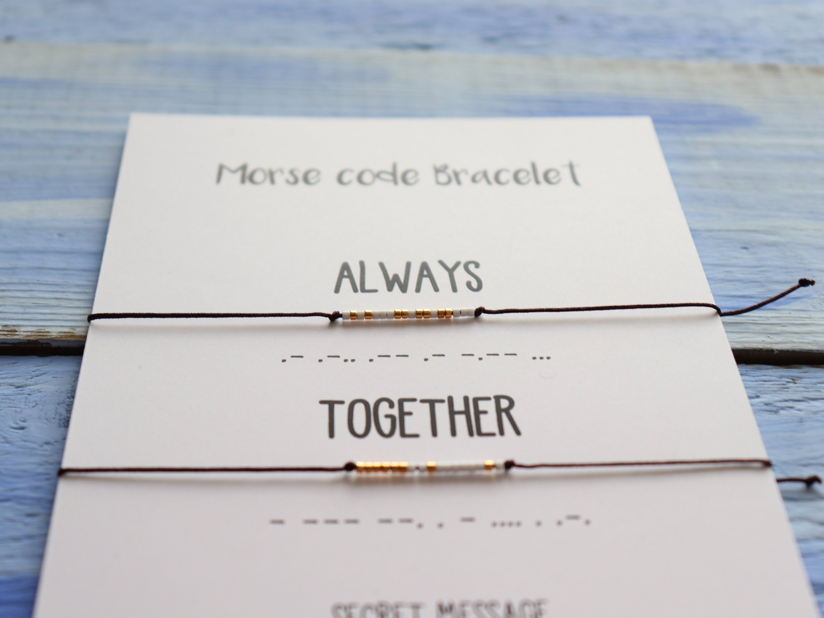 Morse Code Couples Bracelet Set: Long Distance Gift - Etsy