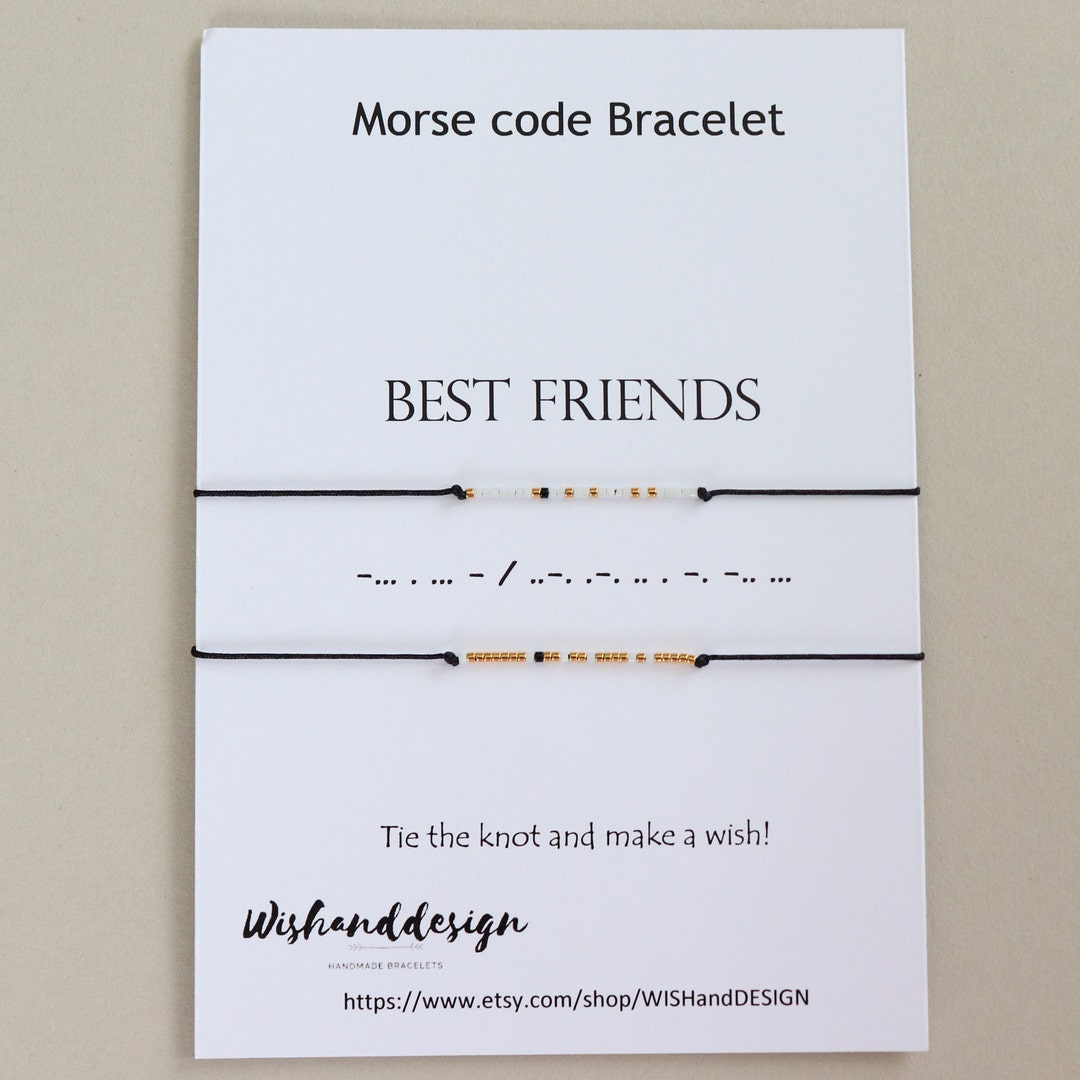 Best Friend Morse Code Bracelet Bff Bracelet Bestie Morse Code