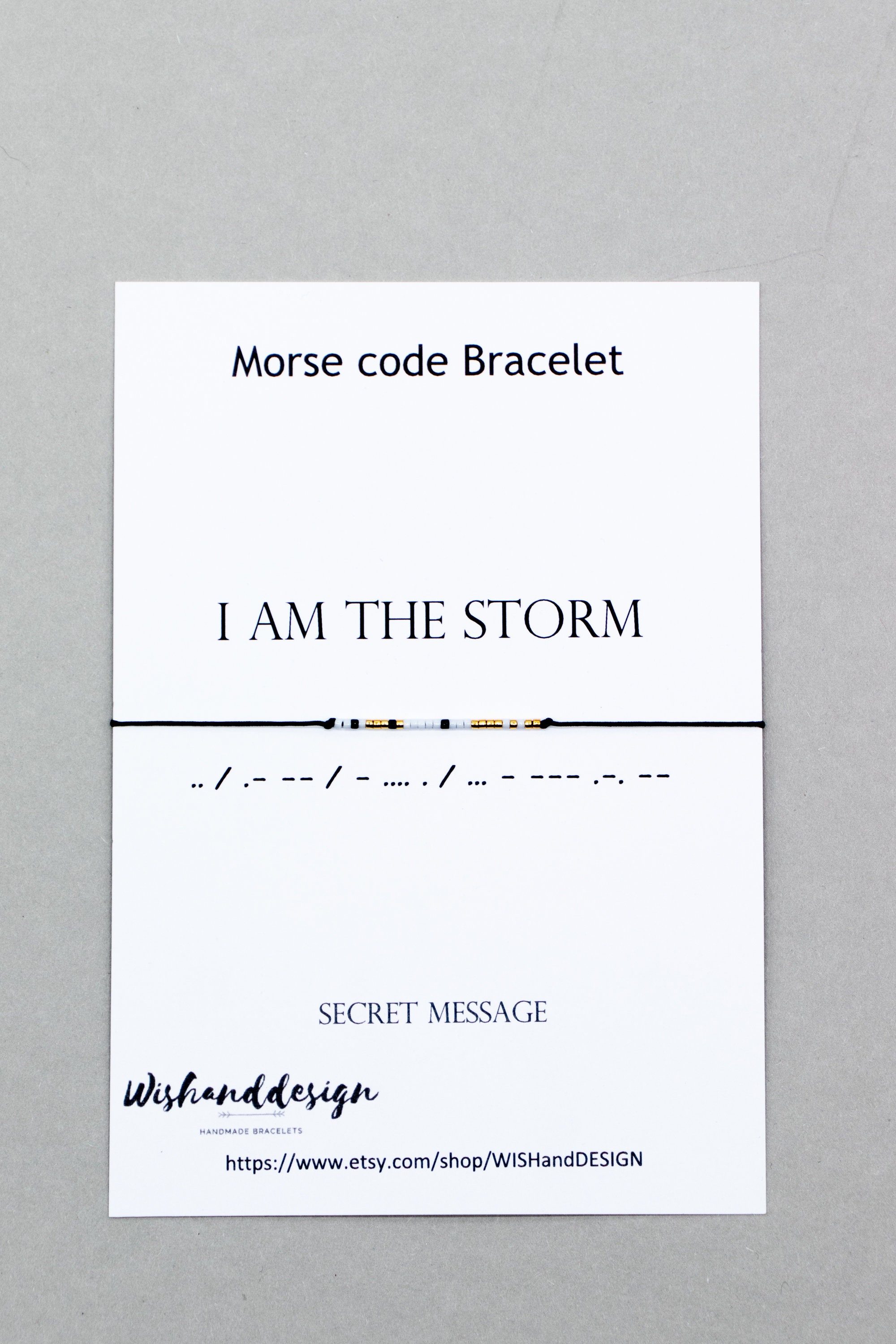 Morse Code Bracelet: "i'm the Storm" - Strength & Encouragement Jewelry ...