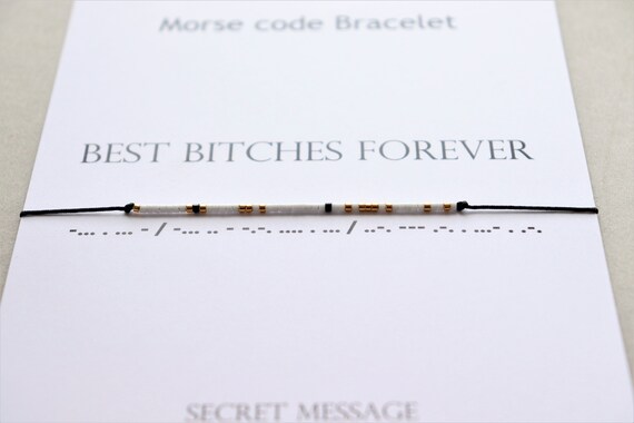 Best Bitches Forever Morse Code Bracelet Best Friend Bracelet Etsy