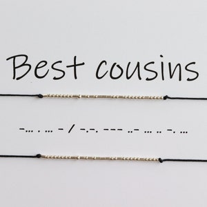 Best Cousins Morse Code Bracelets, Set of 2, Gift for Best Cousin Gift ...
