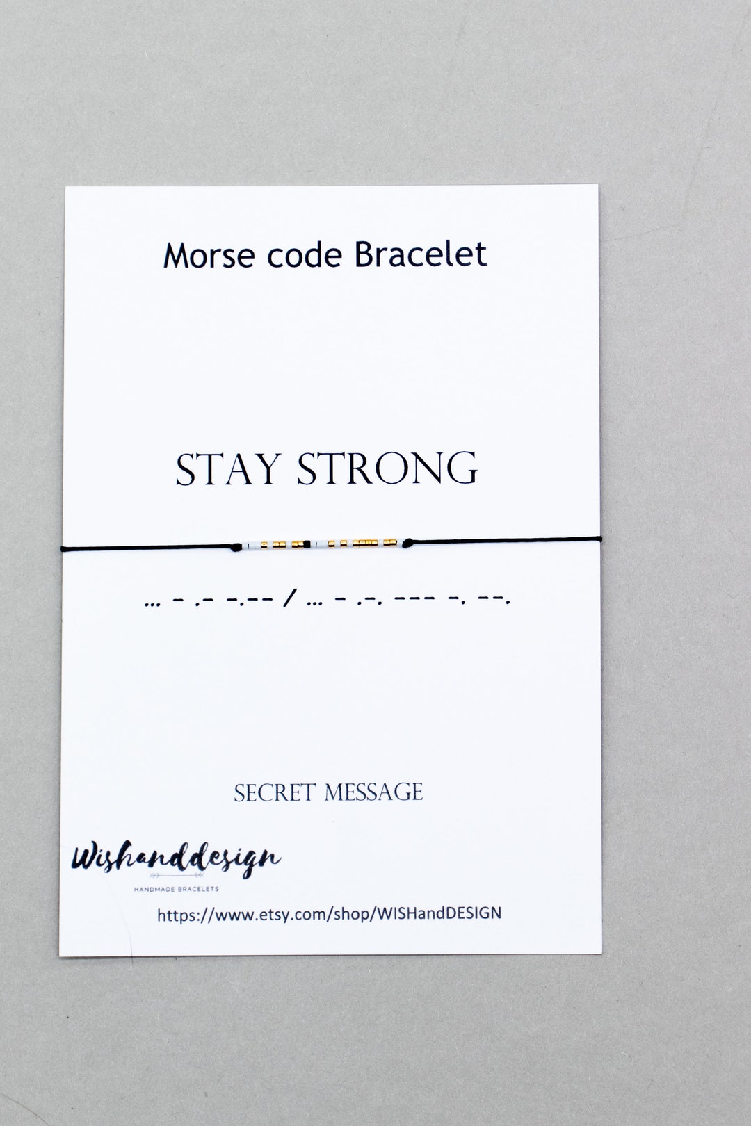Stay Strong Morse Code Bracelet – Inspirational Jewelry, Hidden Message Bracelet, Encouragement ...