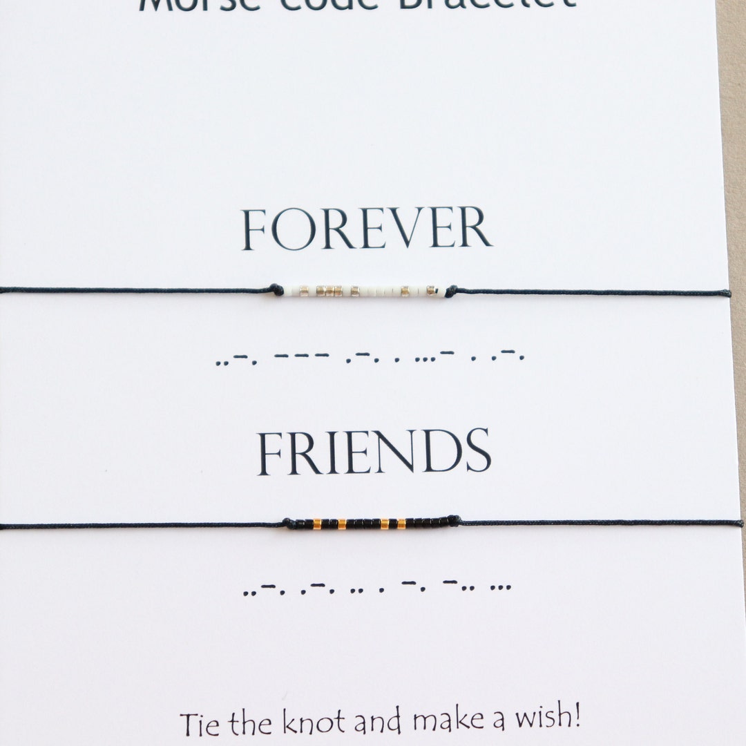 Forever Friend Morse Code Bracelet Best Friend Bracelet Bff T Bff