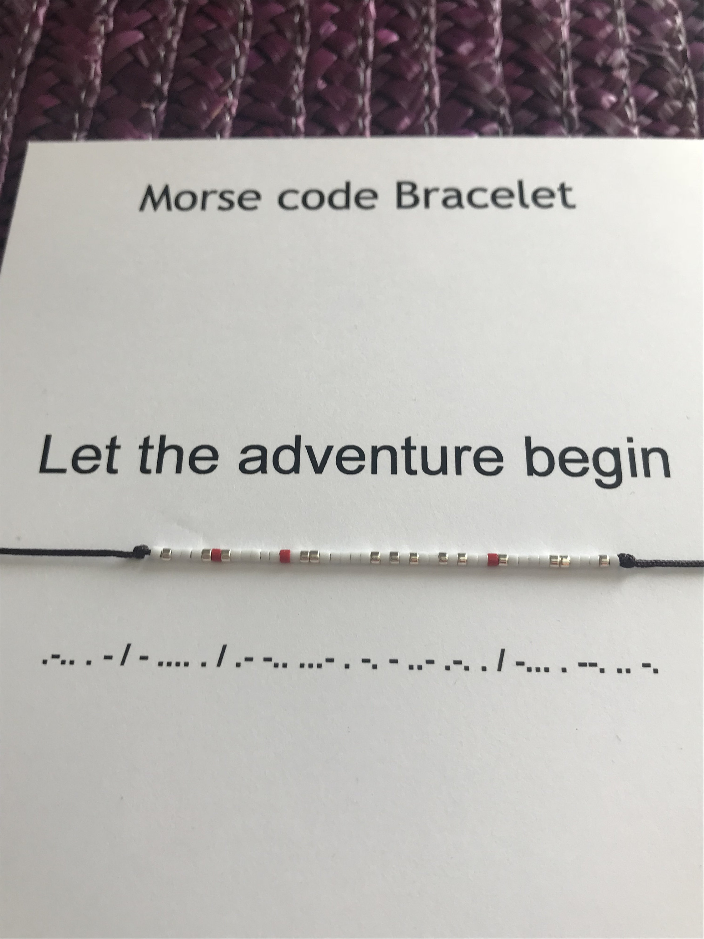 Let the Adventure Begin Morse Code Bracelet, Graduation Bracelet, Best ...
