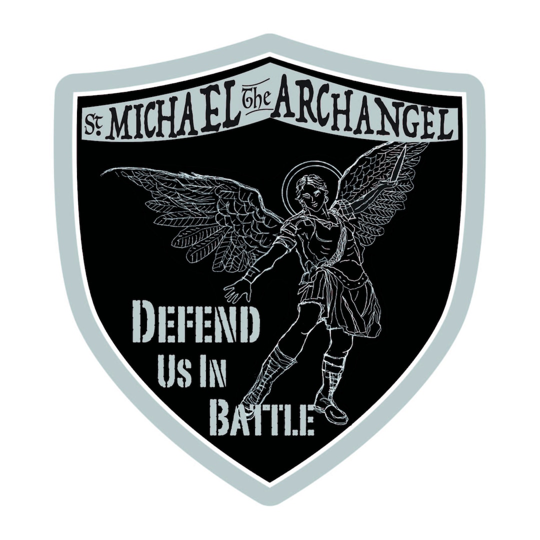 Catholic Car Sticker Saint Michael the Archangel Shield Design Sticker ...