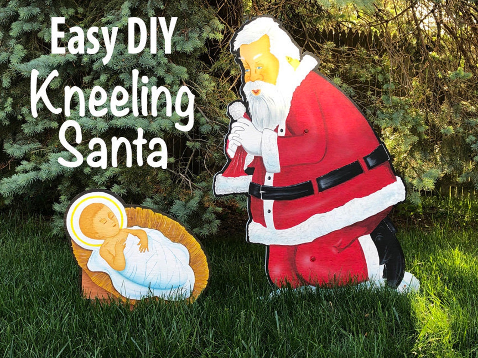 Christmas Kneeling Santa Build Plans Kneeling Santa Plans Kneeling ...