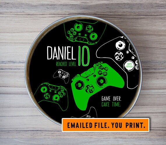 Video Game Edible Cake Topper Image, Printable Gamer Cake Topper ...