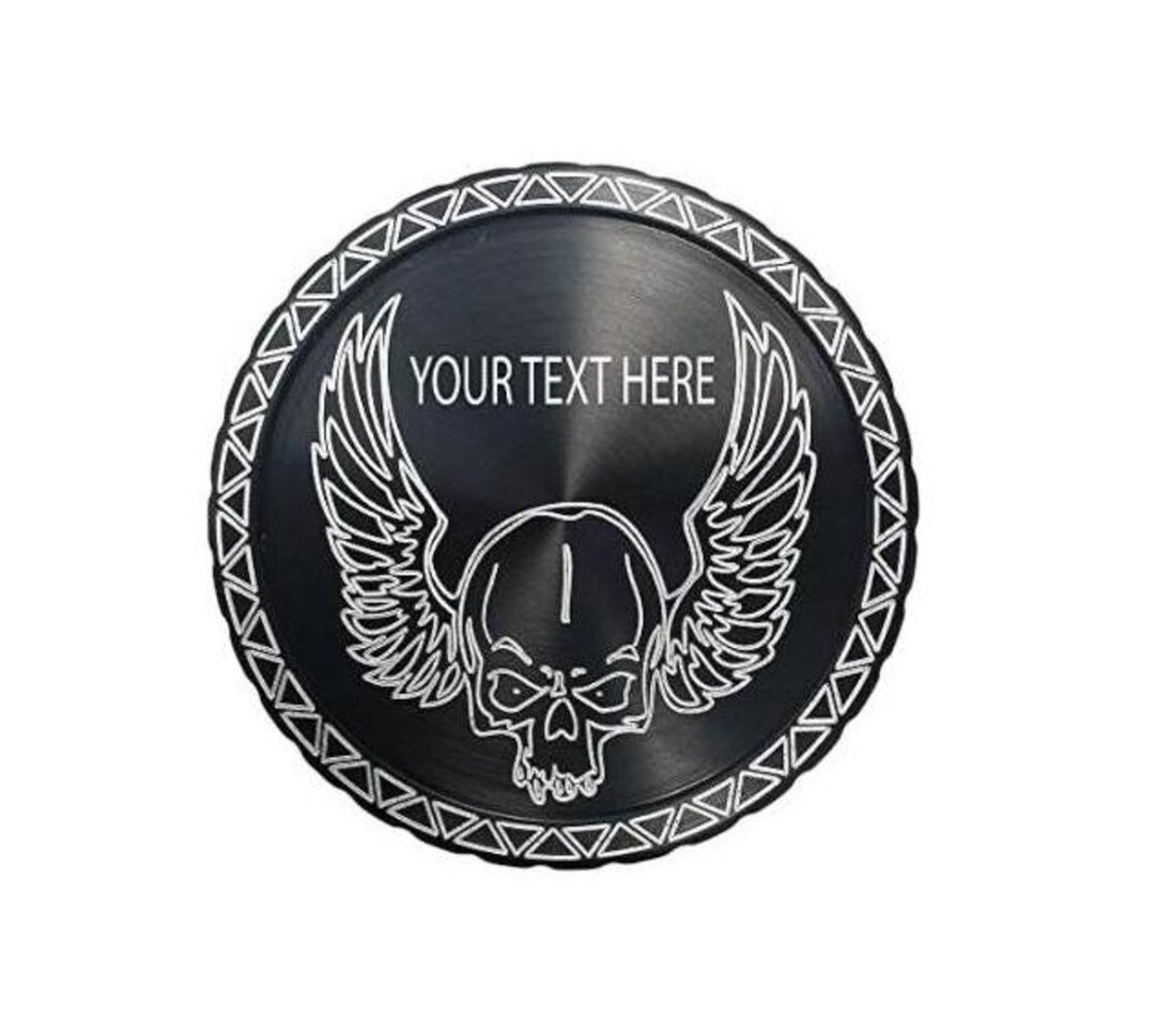 Snuff Can Lids, Tobacco Can, Engraved, Custom, Diplidz™, Winged Skull ...