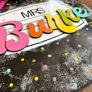 Teacher Wood Sign Door Hanger Composition Book Door Hanger Circle Door ...