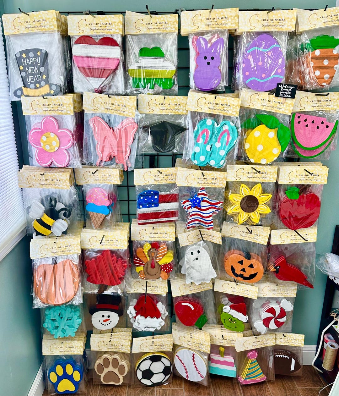 Interchangeable Velcro Seasonal Wood Inserts for Welcome/home Board ...