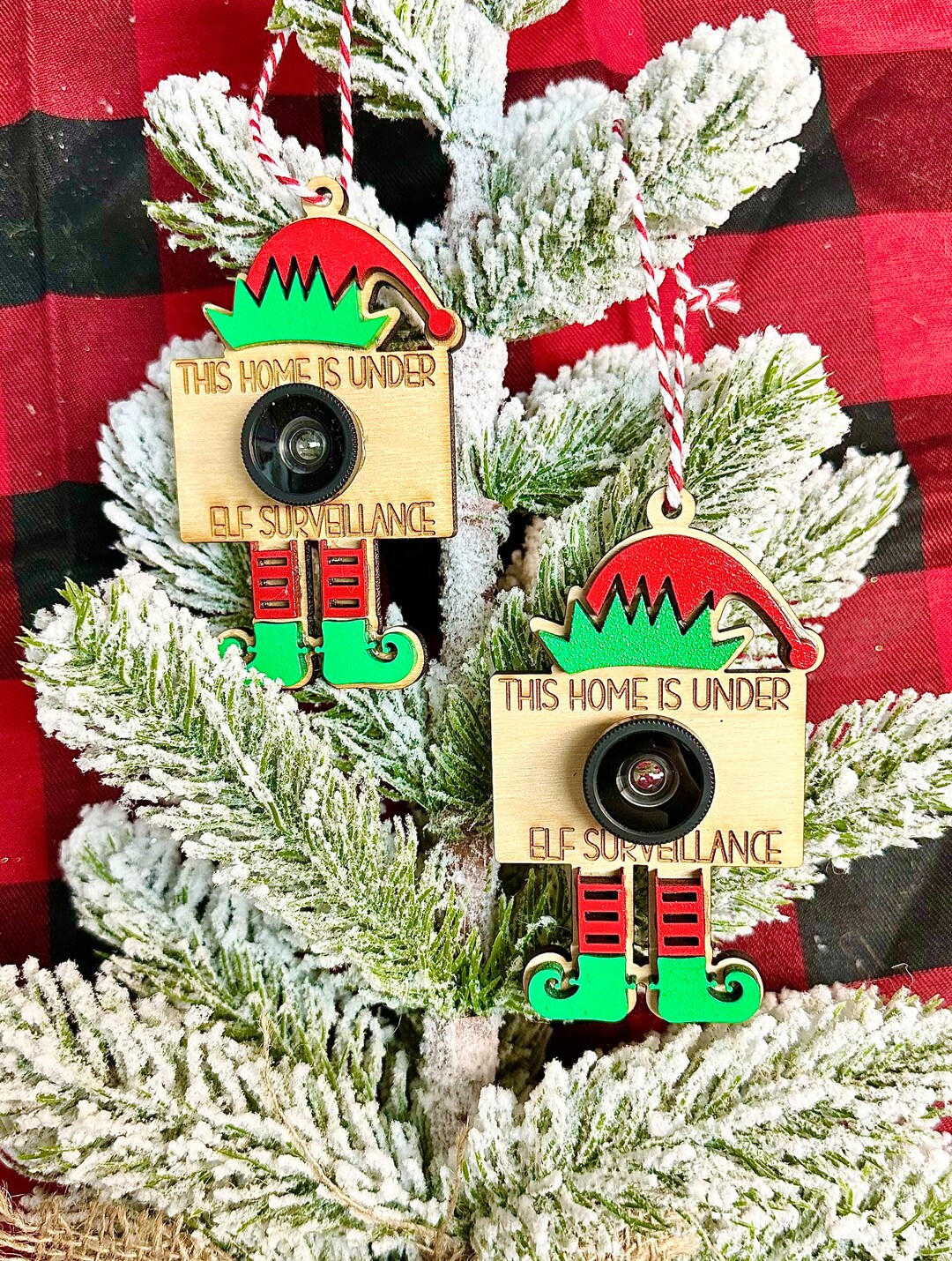 Elf Surveillance Camera Ornament|christmas Wood Ornament|elf Camera ...
