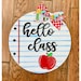 Teacher Notebook Paper Circle Door Hangerteacher Door Hanger Back to ...