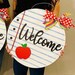 Teacher Notebook Paper Circle Door Hanger|teacher Door Hanger| Back to ...