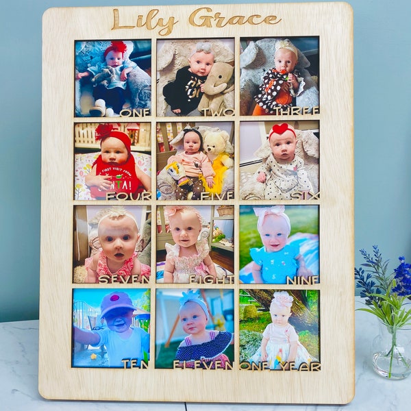 12 Month Photo Frame - Etsy