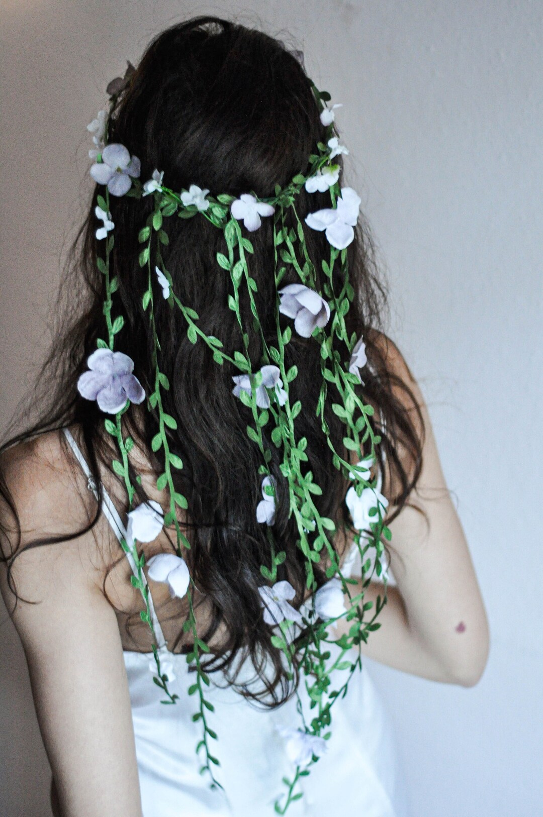 Flower Wedding Wreath With Vines, Flower Cirl Cown ,bridal Crown Boho ...