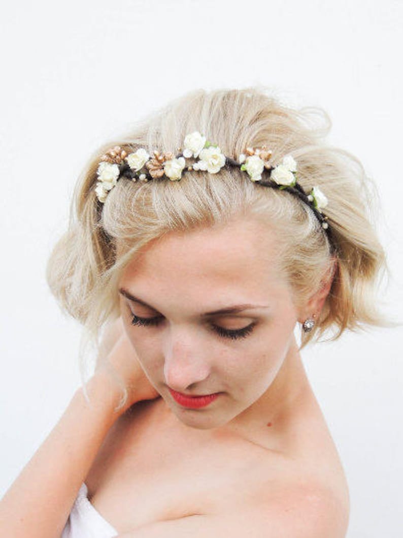 Flower Crown, Flower Headpiece, Hair Accessories, Wedding Flower Crown ...