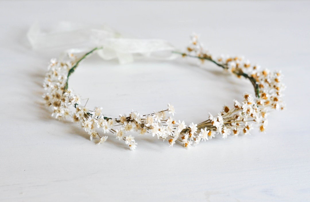 Flower Girl Headpiece, Flower Girl Crown Wedding, Babys Breath ...