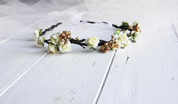 Flower Crown Flower Headpiece Hair Accessories Wedding - Etsy