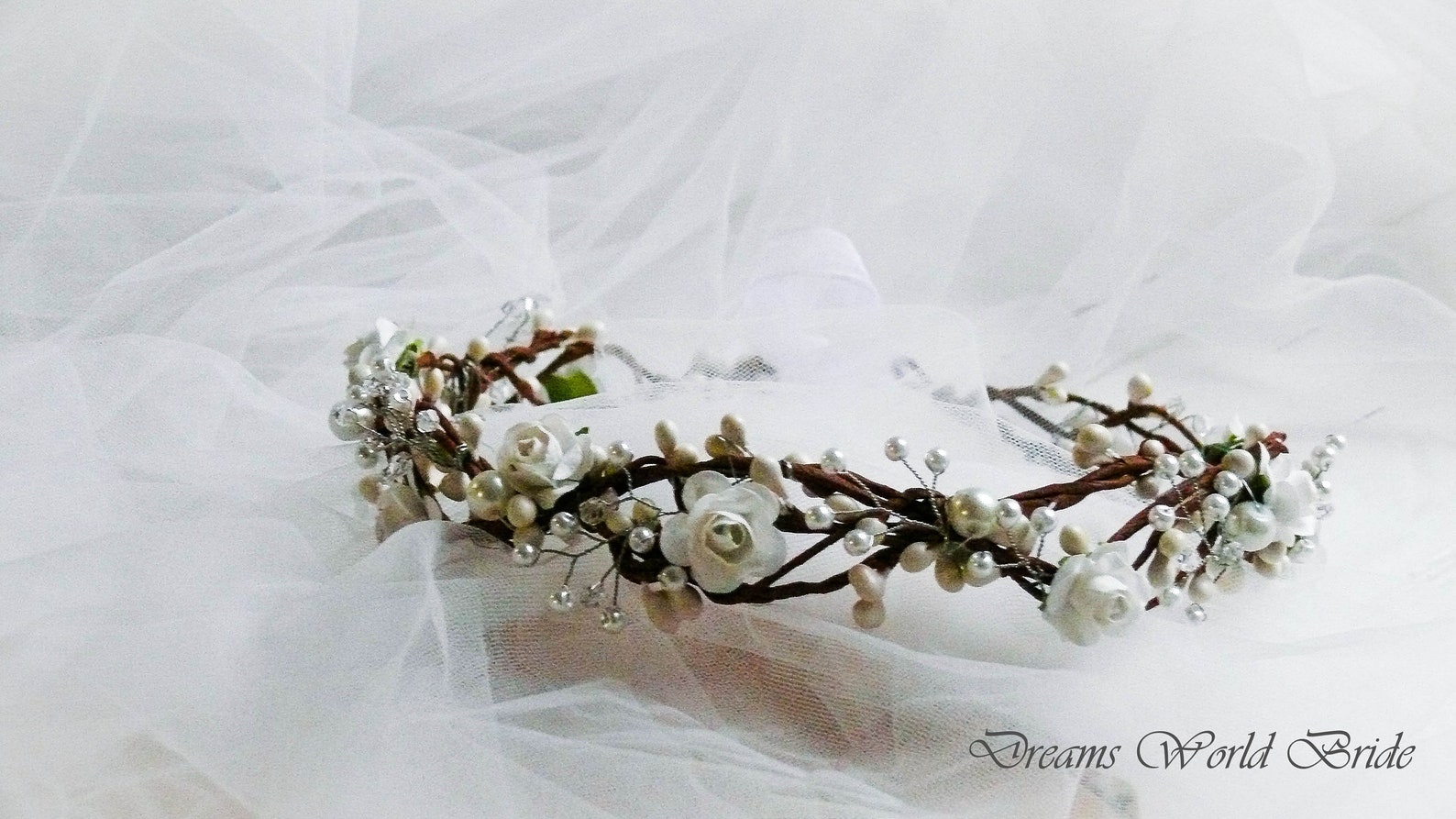 Flower Girl Crown Floral Headband Wedding Flower Crown | Etsy