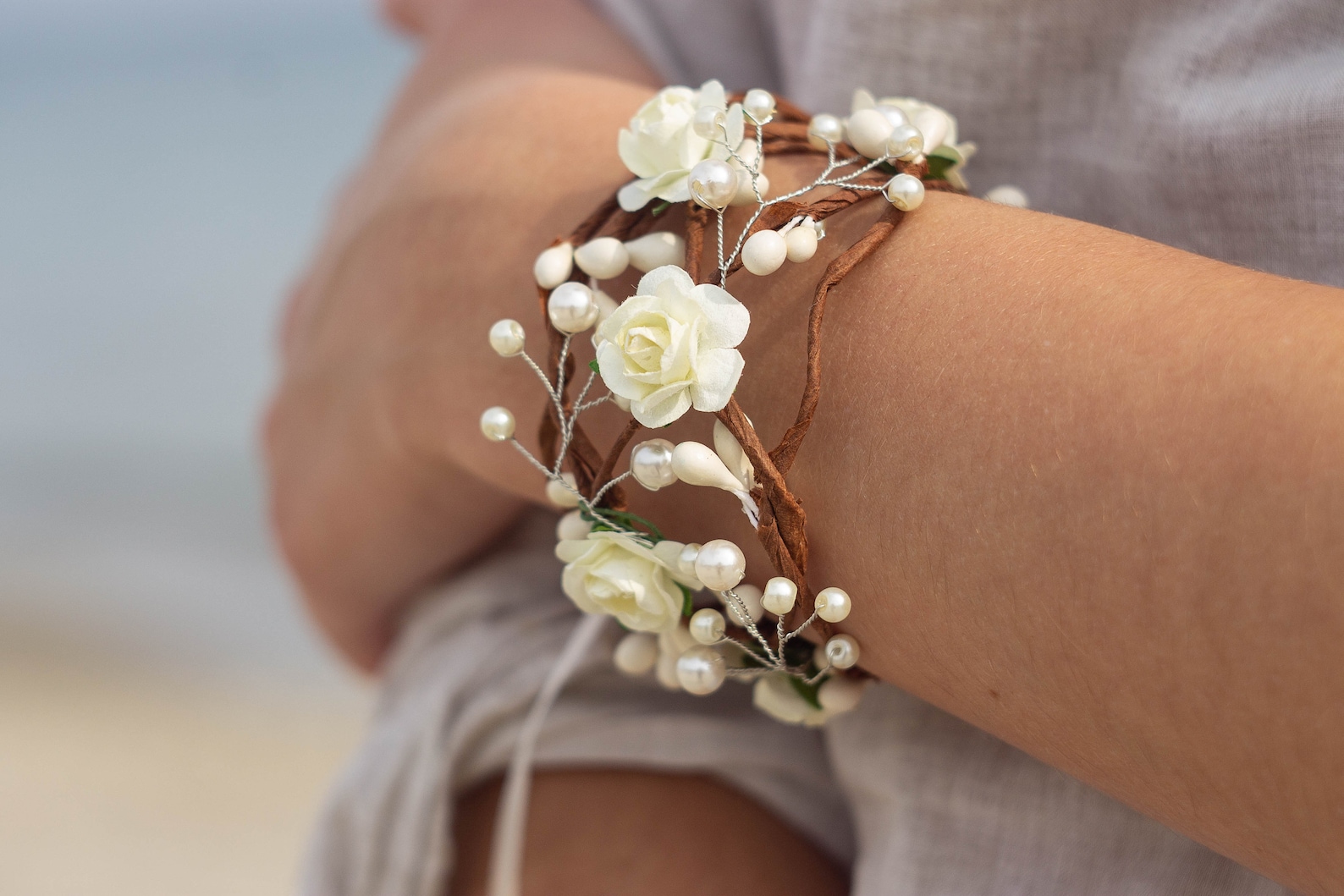 Corsage Bracelet, Flower Wrist Bracelet, Flower Wrist Corsage, Wedding ...