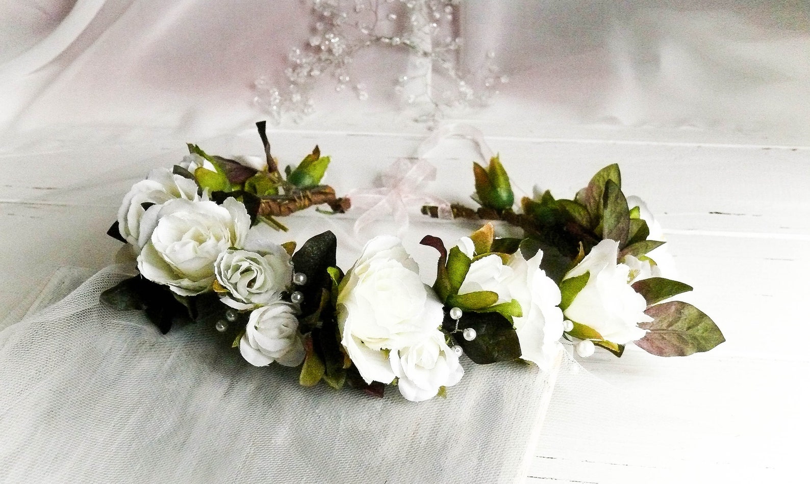 Flower Crown Wedding Flower Girl Crown Flower Girl Head - Etsy