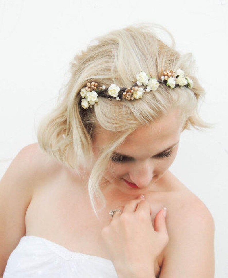 Flower Crown, Flower Headpiece, Hair Accessories, Wedding Flower Crown ...