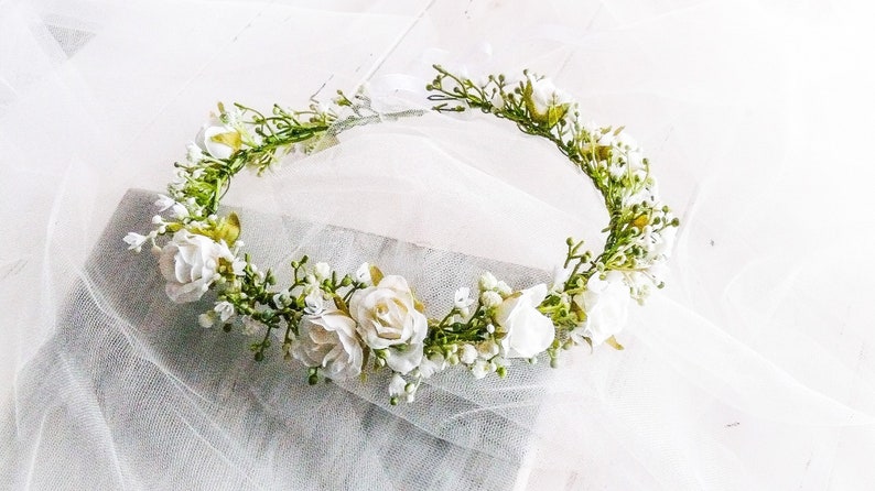 Flower Girl Crown Flower Crown Wedding Flower Headpiece - Etsy