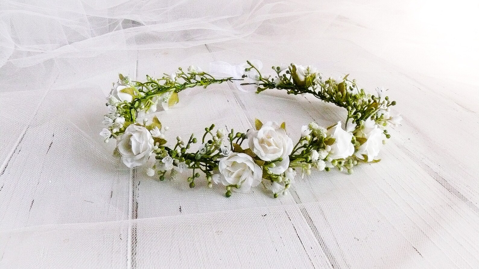 Flower Girl Crown Flower Crown Wedding Flower Headpiece - Etsy