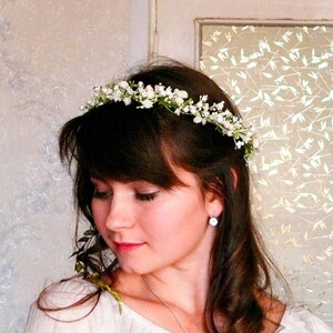 Flower Girl Crown, Flower Crown Wedding, Flower Girl Headpiece, Ivory ...