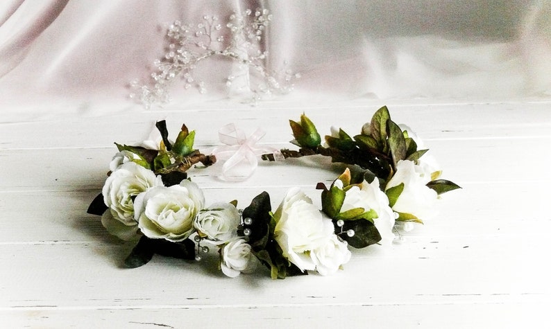 Flower Crown Wedding Flower Girl Crown Flower Girl Head | Etsy